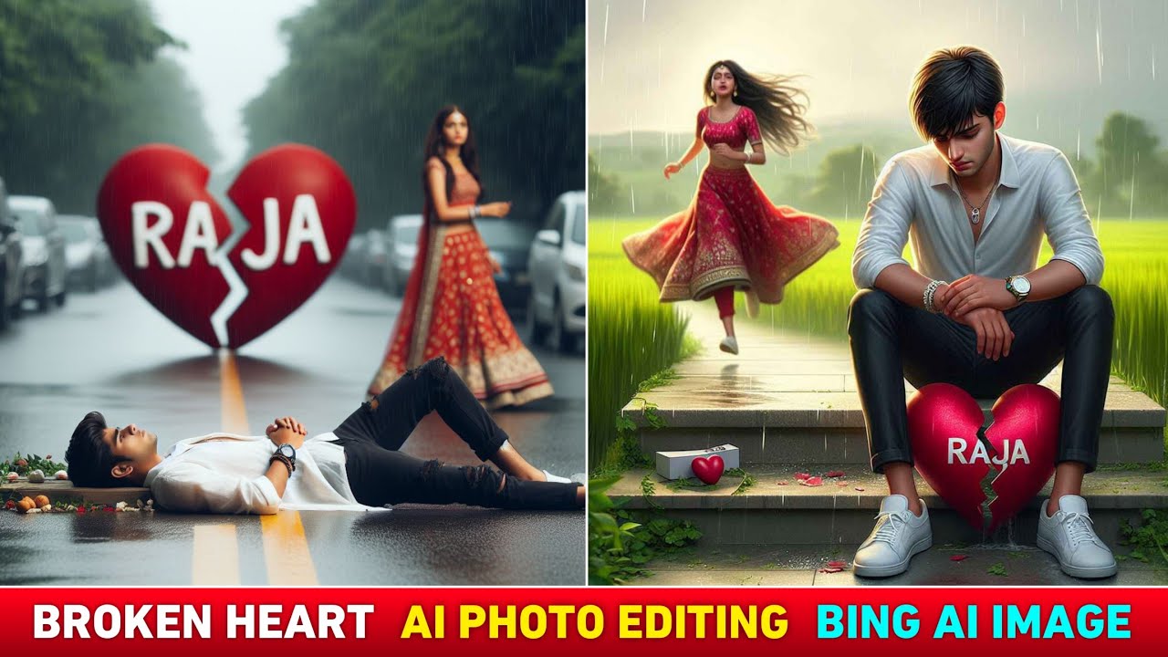 Broken heart ai photo editing | Broken heart ai image generator | Bing ...