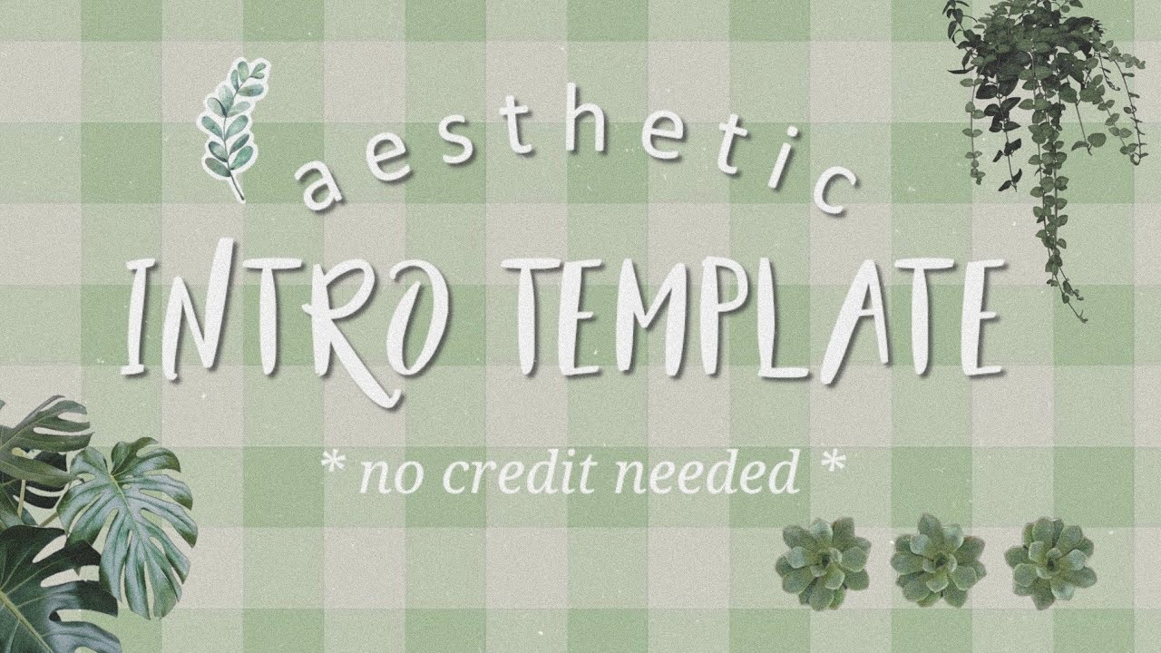 Aesthetic Intro Template🍏(free to use) - YouTube