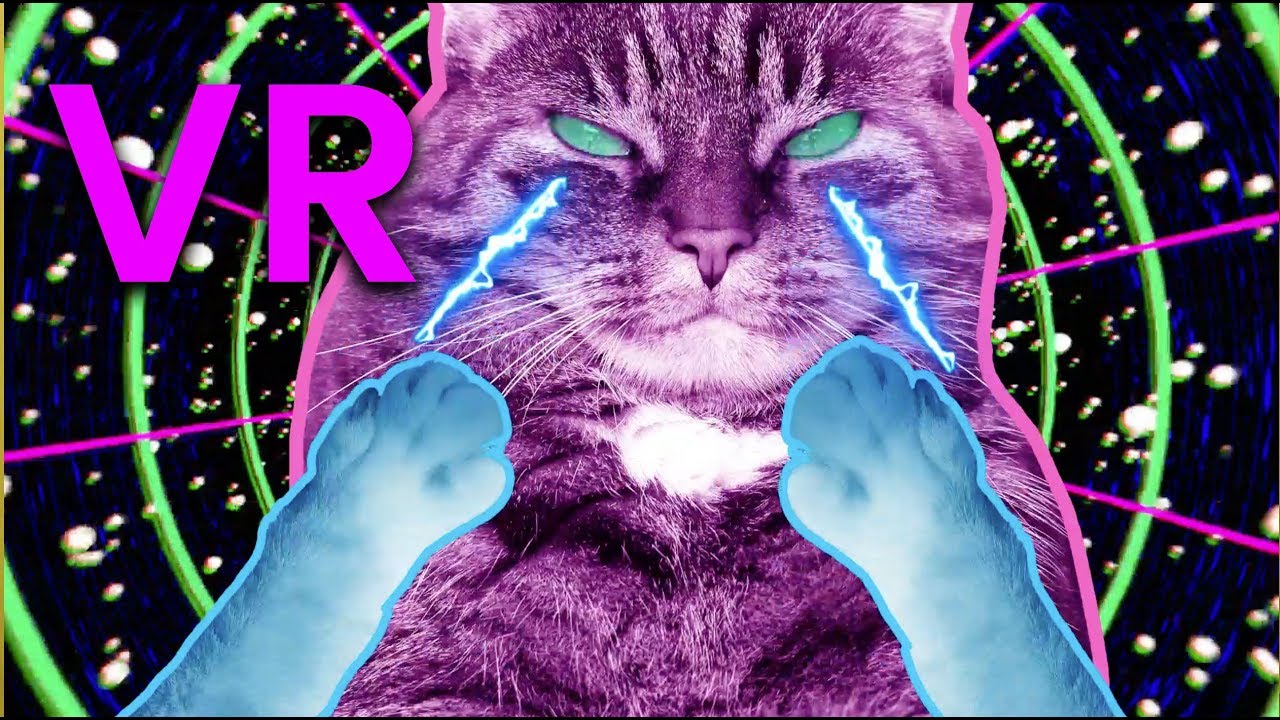 NEW VIRTUAL REALITY HEADSET with CATS IN SPACE Game - YouTube