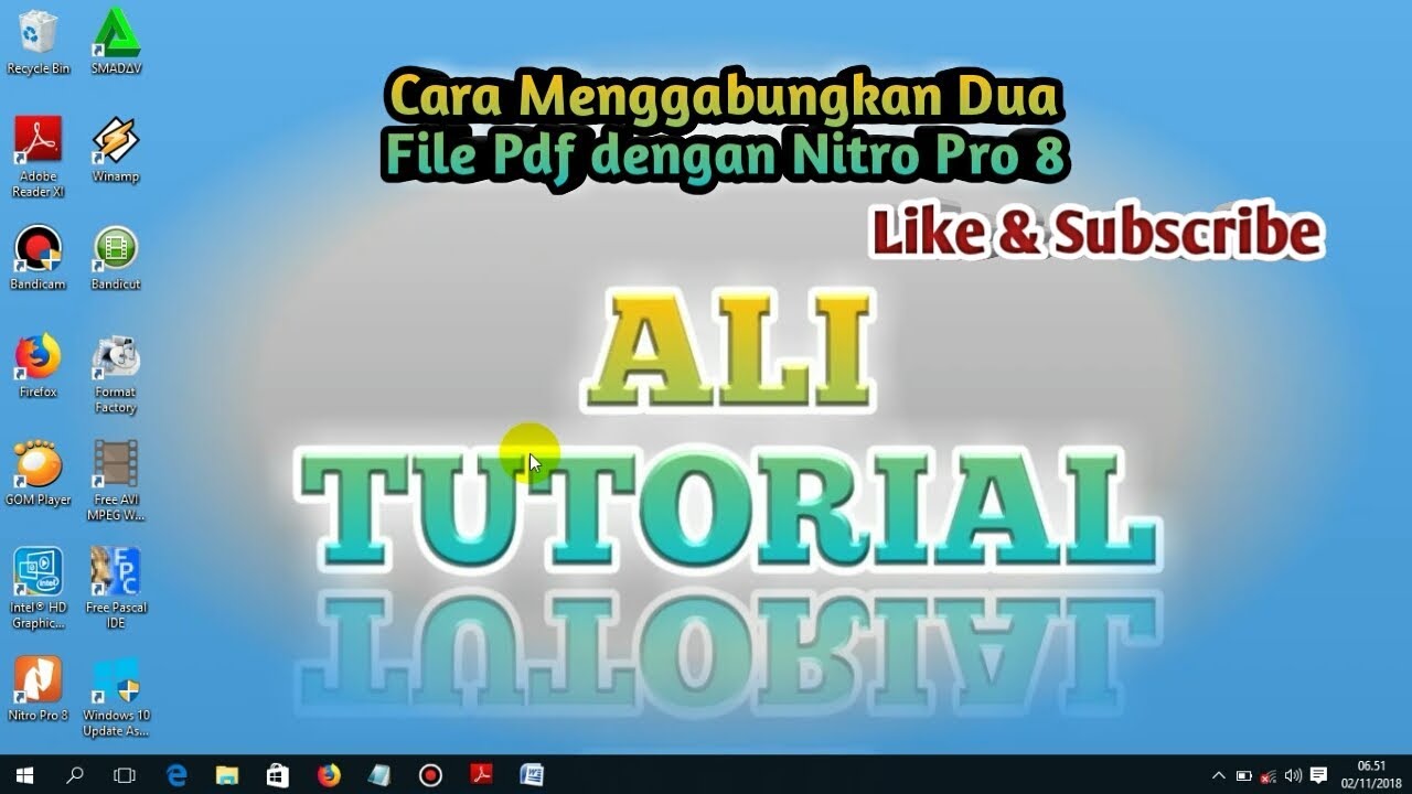 CARA menggabungkan dua buah File pdf dengan menggunakan Nitro Pro 8 - YouTube