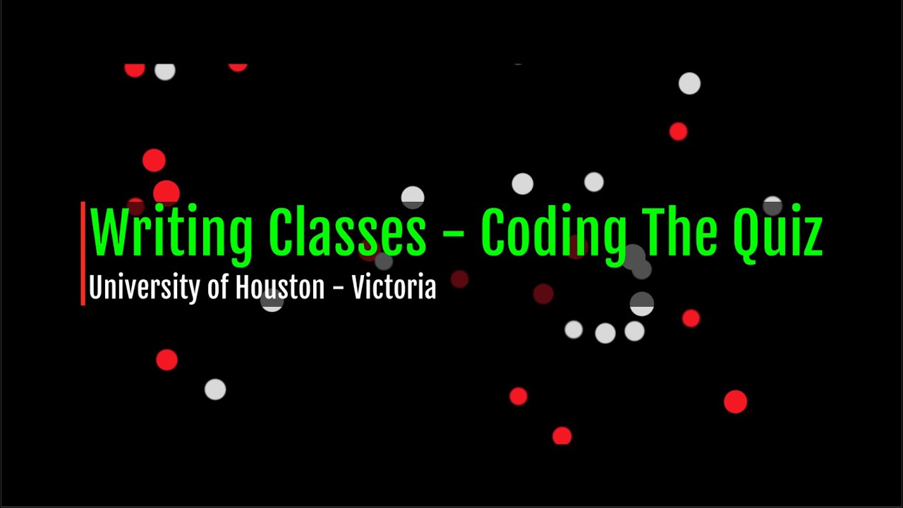 Writing Classes - Coding The Quiz - YouTube