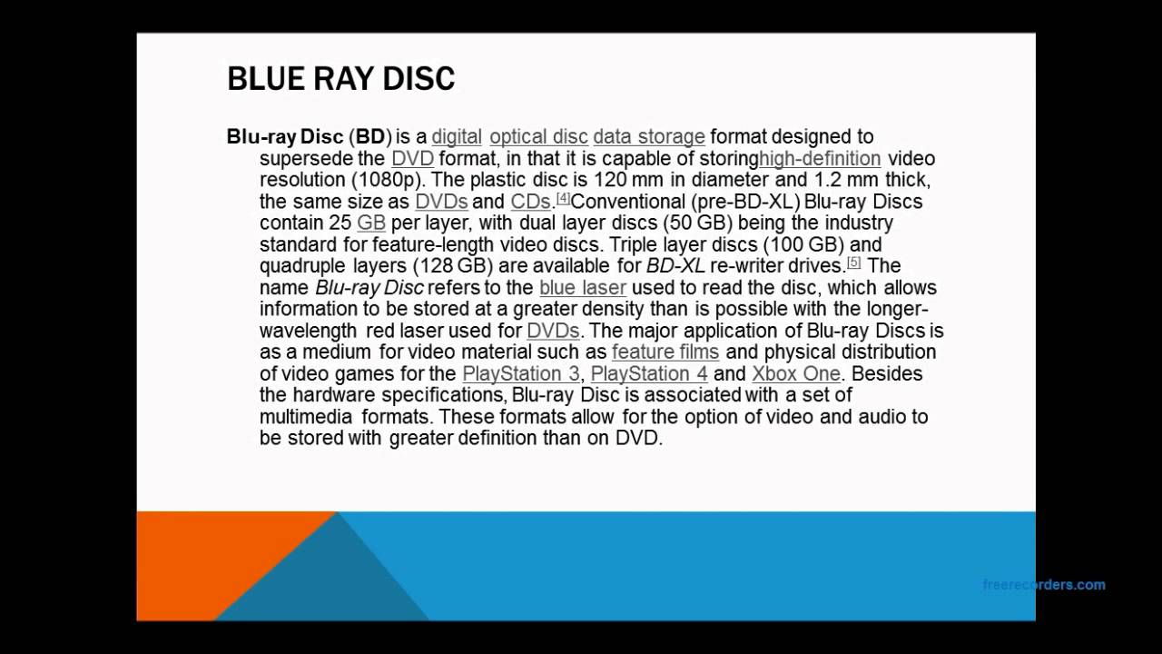 About the blue ray discs (educational) - YouTube