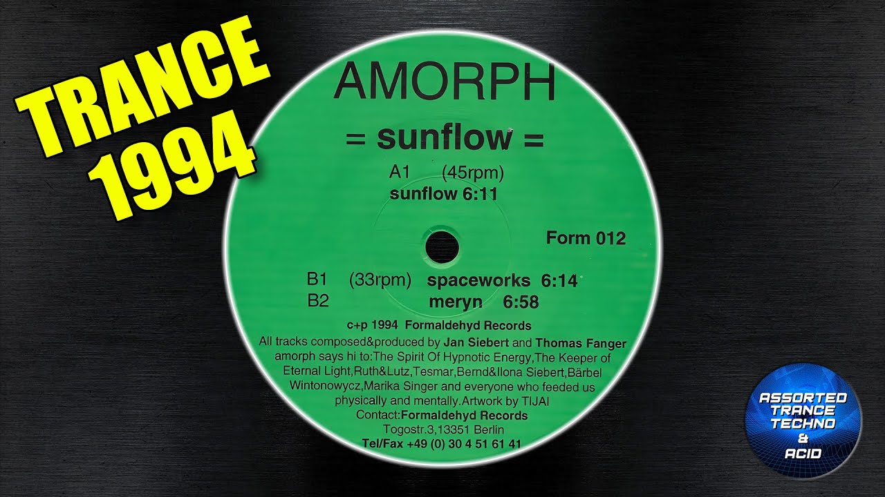 Amorph - Sunflow [Formaldehyd] 1994 [Trance] - YouTube