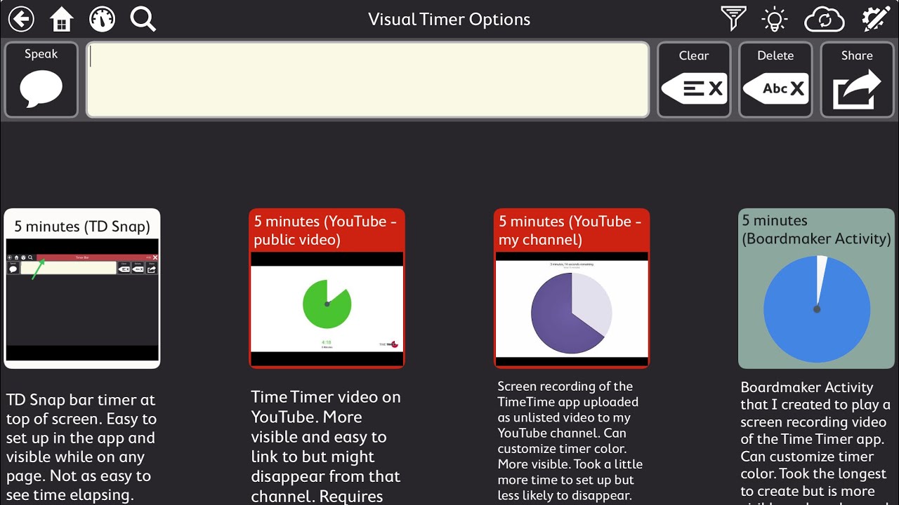 Visual Timer Options in TD Snap AAC (June 5, 2025) - YouTube