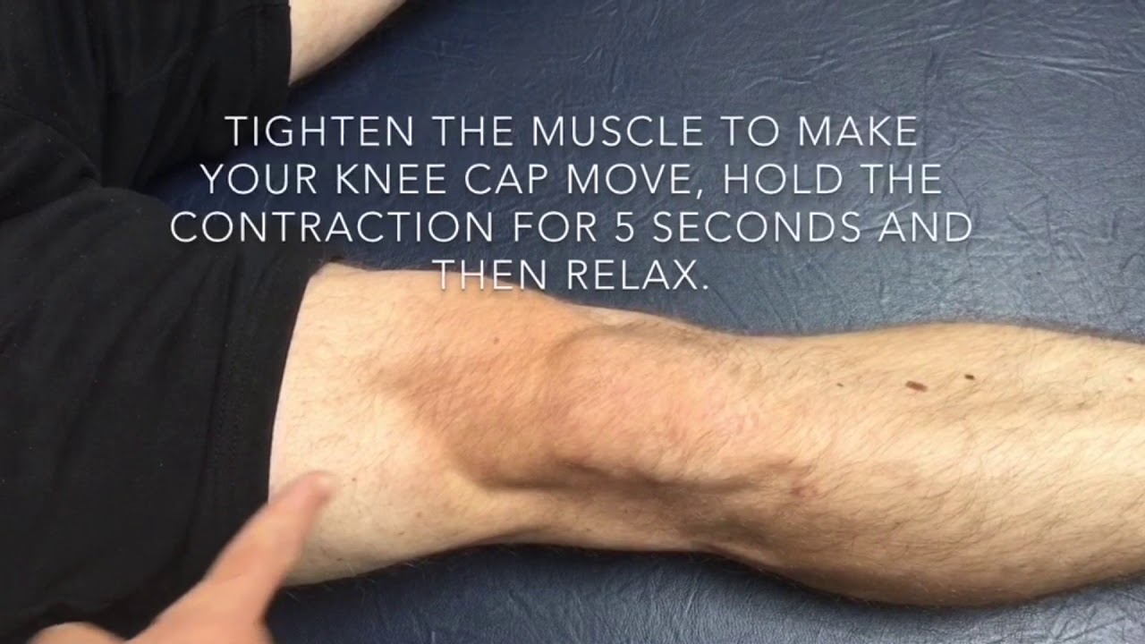 RUH Knee Exercises - Static quads - YouTube