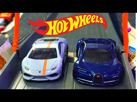 🚦 Mini Corrida de carrinhos Hot Wheels Pista com curva 🏁 Diecast Racing! !#49 🏁