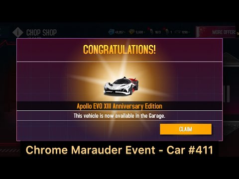 Unlocking Apollo EVO XIII Anniversary Edition - Chrome Marauder | Asphalt 8 ⚔️