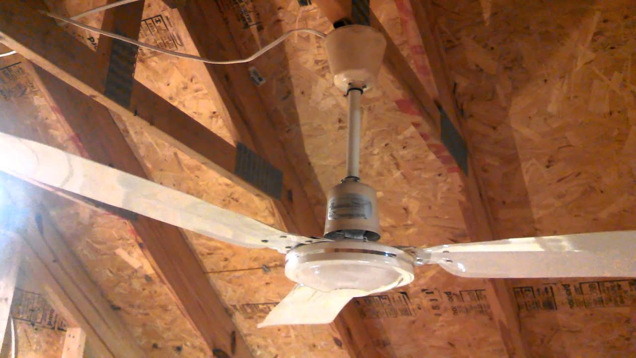 Envirofan Silver Line Industrial Ceiling Fan model 60F-9 c.1997 - YouTube