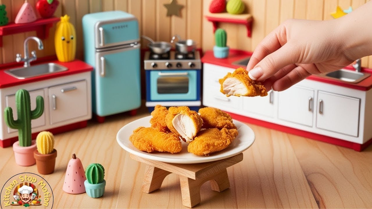 Crispy Breaded Chicken Breast | Stop Motion Cooking ＆ Miniature | Best ...