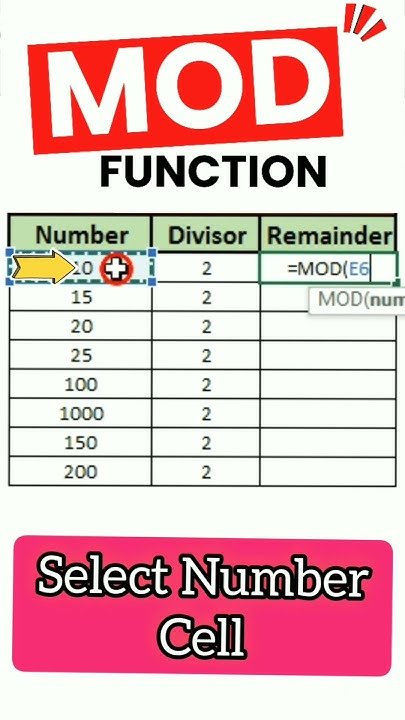 Power of MOD Function In Excel | MOD Formula | Ms Excel Tips & Tricks #excel #excelworld # ...