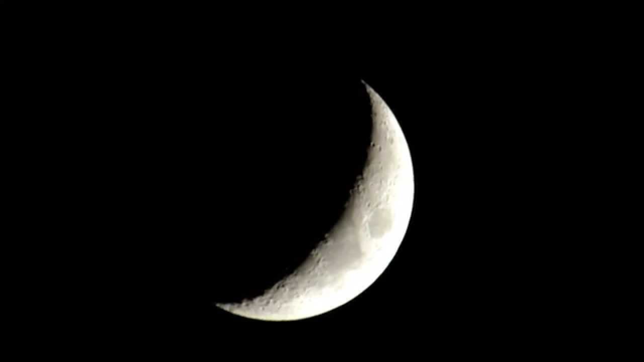 Waxing crescent moon with planet Jupiter and Venus☆☾ - YouTube