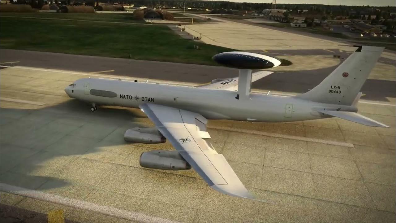 INCREDIBLE BOEING E-3 SENTRY TAKEOFF / SIMULATION - YouTube