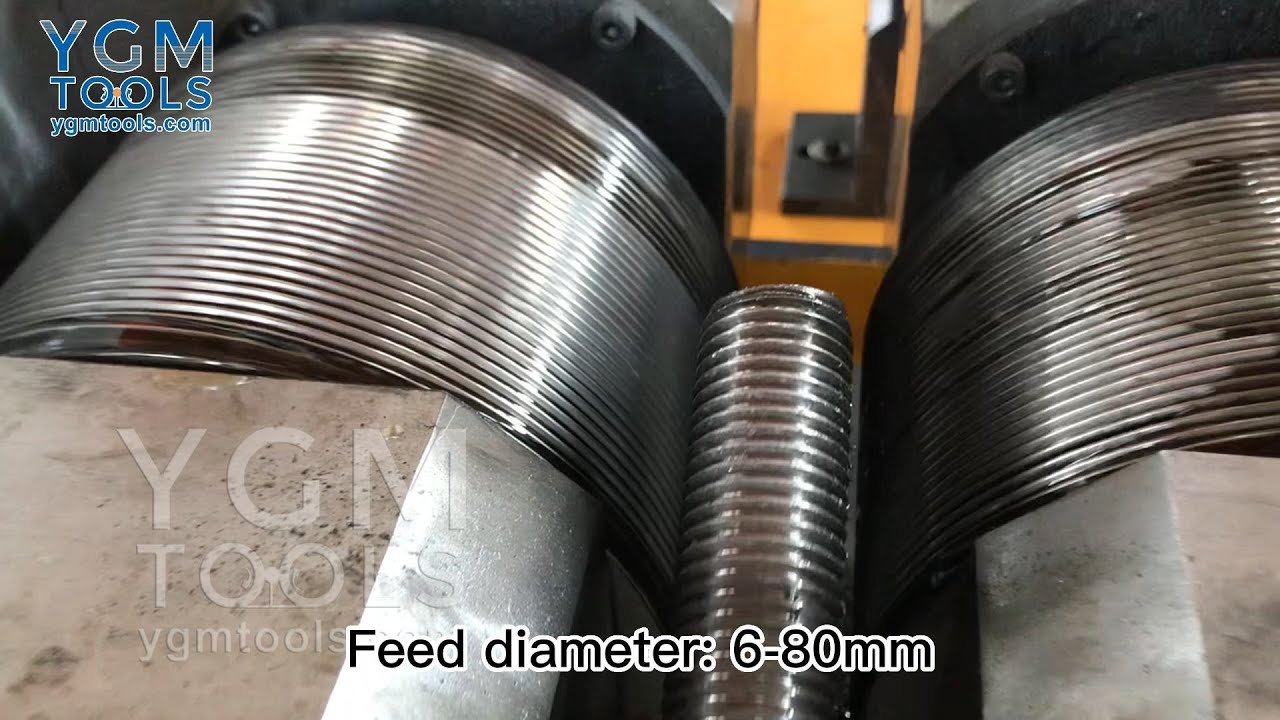 YGMTOOLS thread rolling machine Z28-500 - YouTube