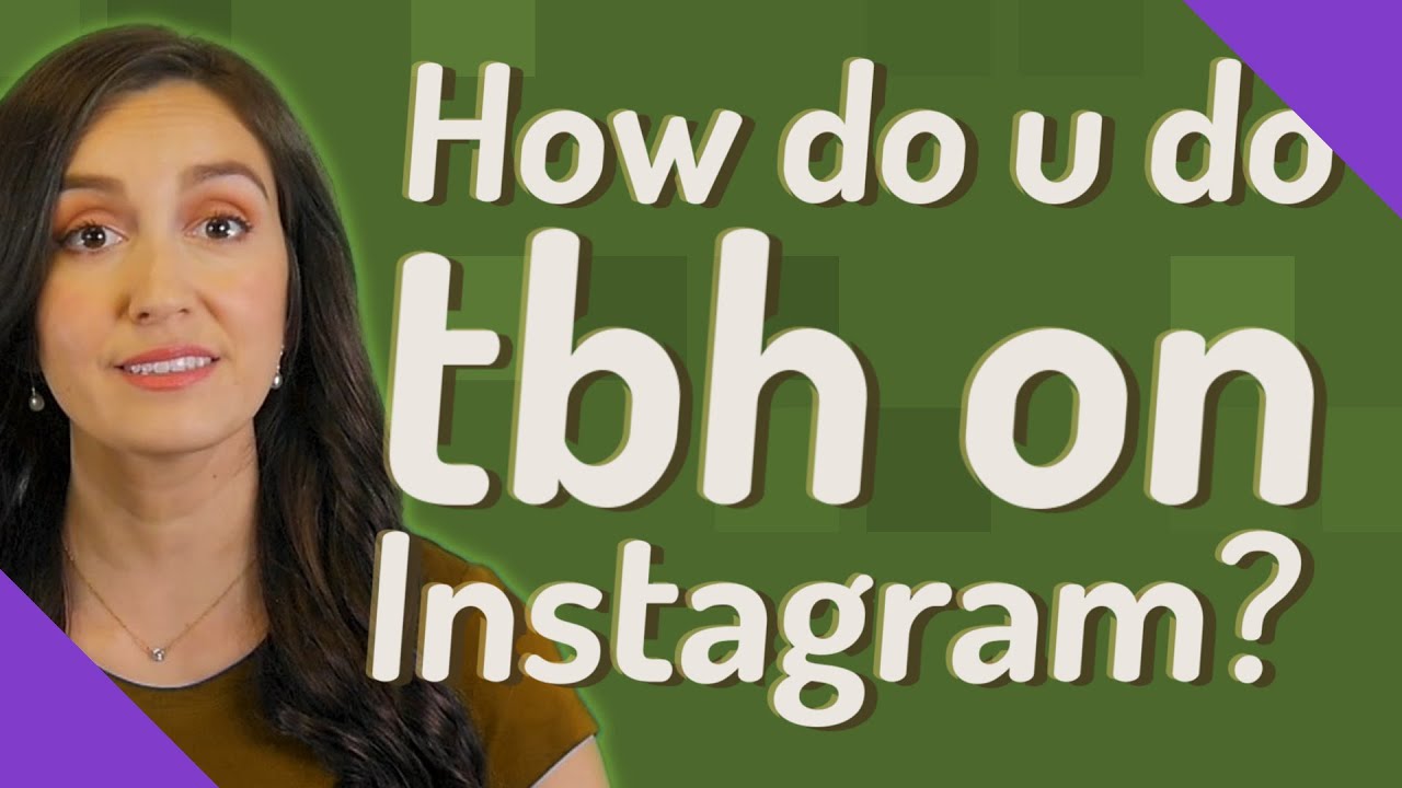 How do u do tbh on Instagram? - YouTube