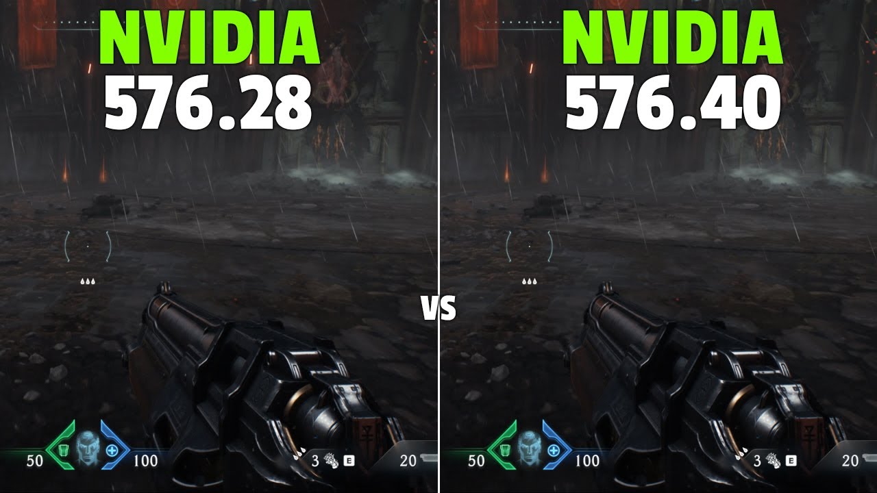 Nvidia Drivers (576.28 vs 576.40) - Test in Doom The Dark Ages - YouTube