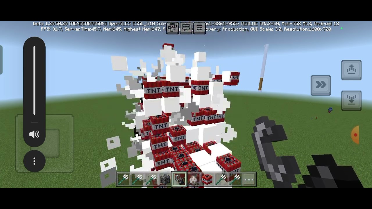 Minecraft#I build a tnt creeper statue 🗽#oct - YouTube