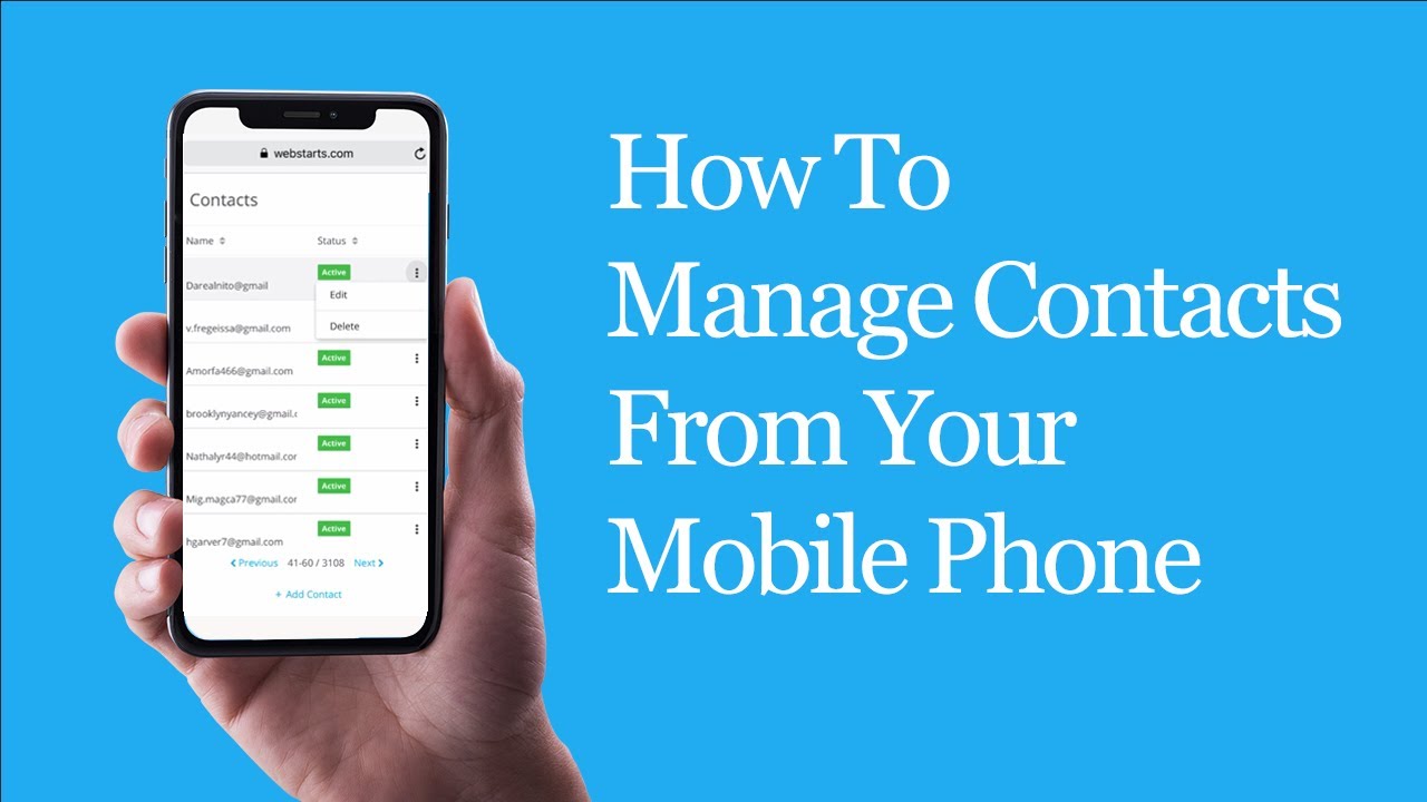 How To Manage Contacts From Your Mobile Phone - YouTube