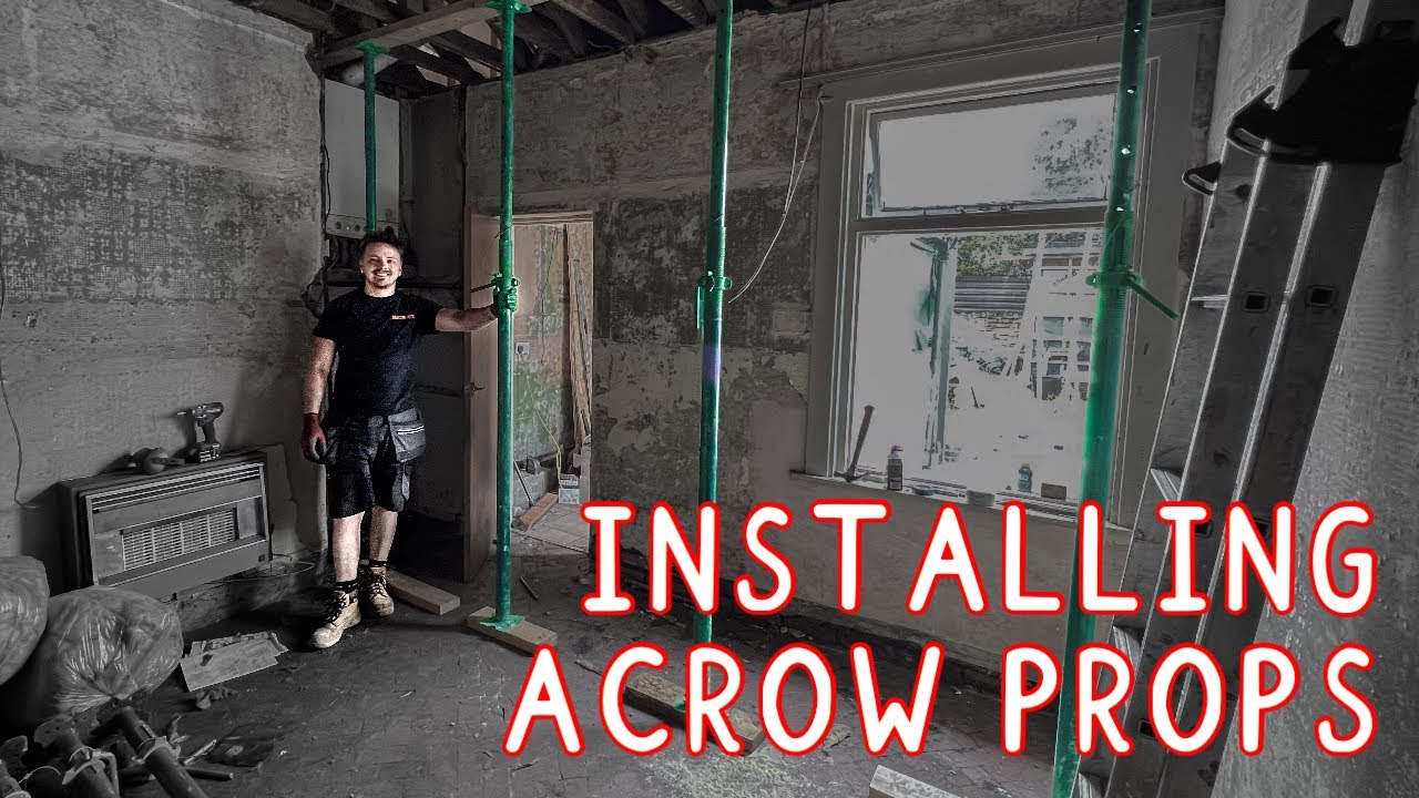 Supporting the Roof with Acrow Props -Extension Preparation-1930's Semi ...