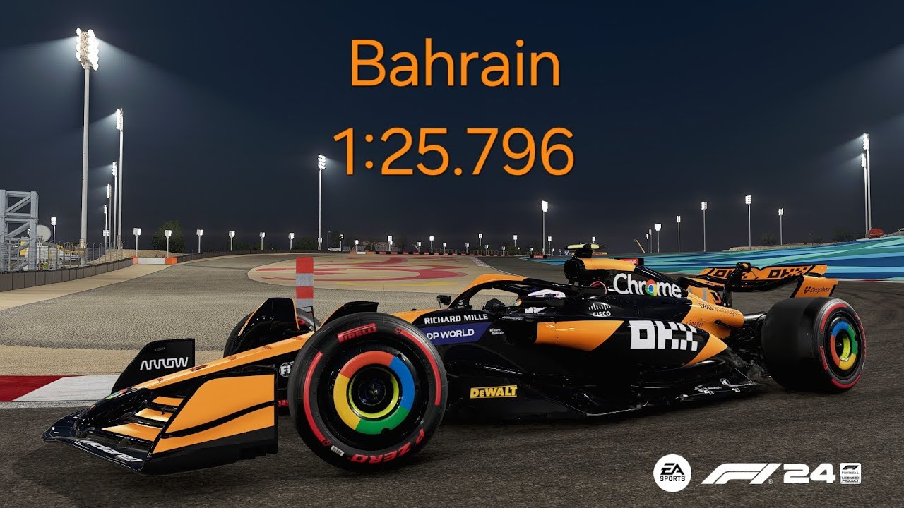 F1 24 Bahrain International Circuit Time Trial Hot Lap (1:25.796 ...