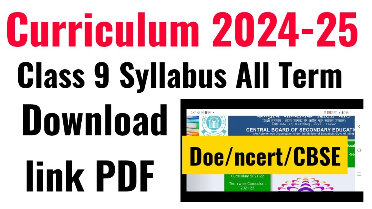 CBSE CLASS 9 SYLLABUS 2024-25 | NCERT SYLLABUS 2024 25 / DOWNLOAD LINK ...