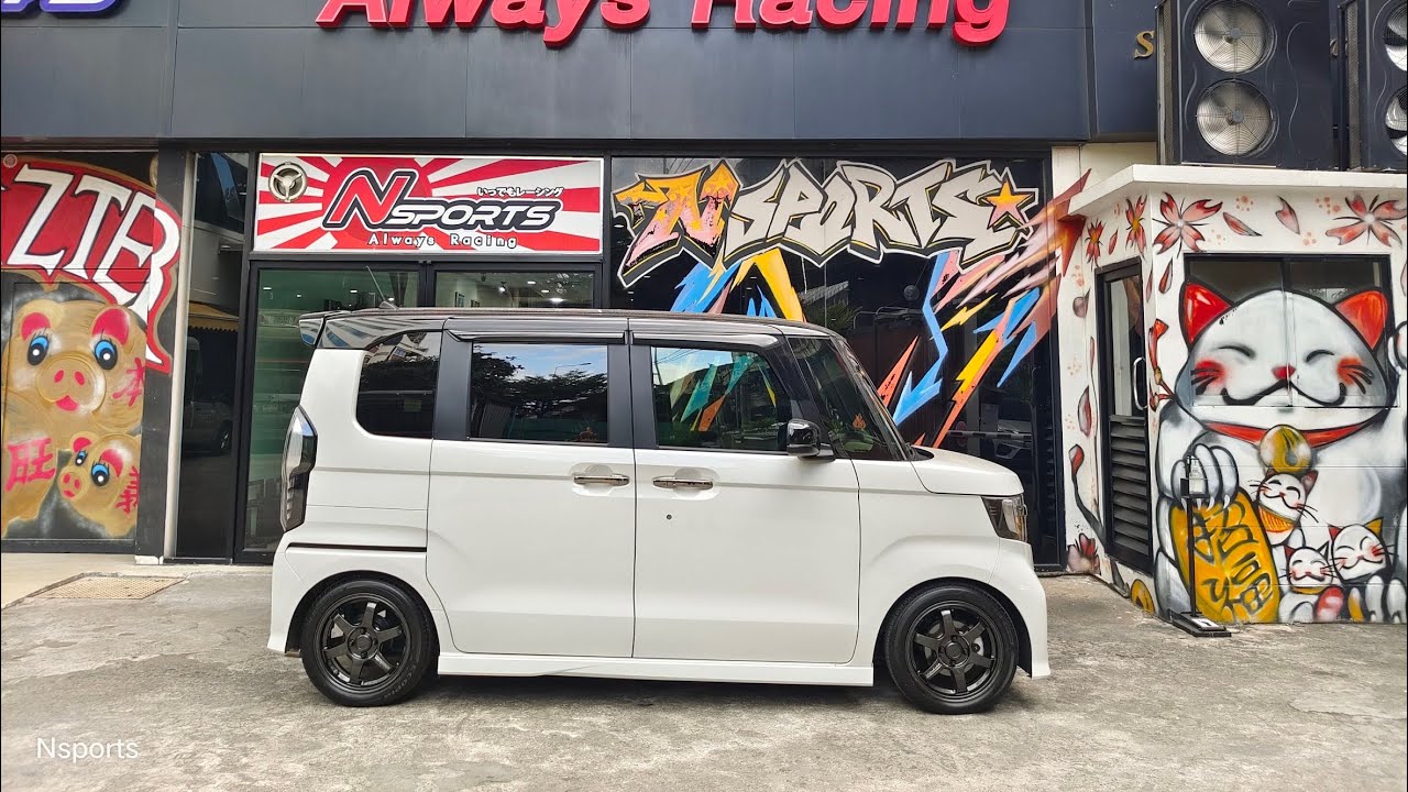 Honda N BoX + Rayswheel TE37 Sonic 15x5.5+45 4-100 สีmm กับยางเดิม 165/55/15 by Nsports ...