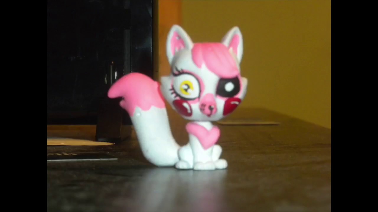 littlest pet shop repaint custom fnaf 2 Mangle - YouTube