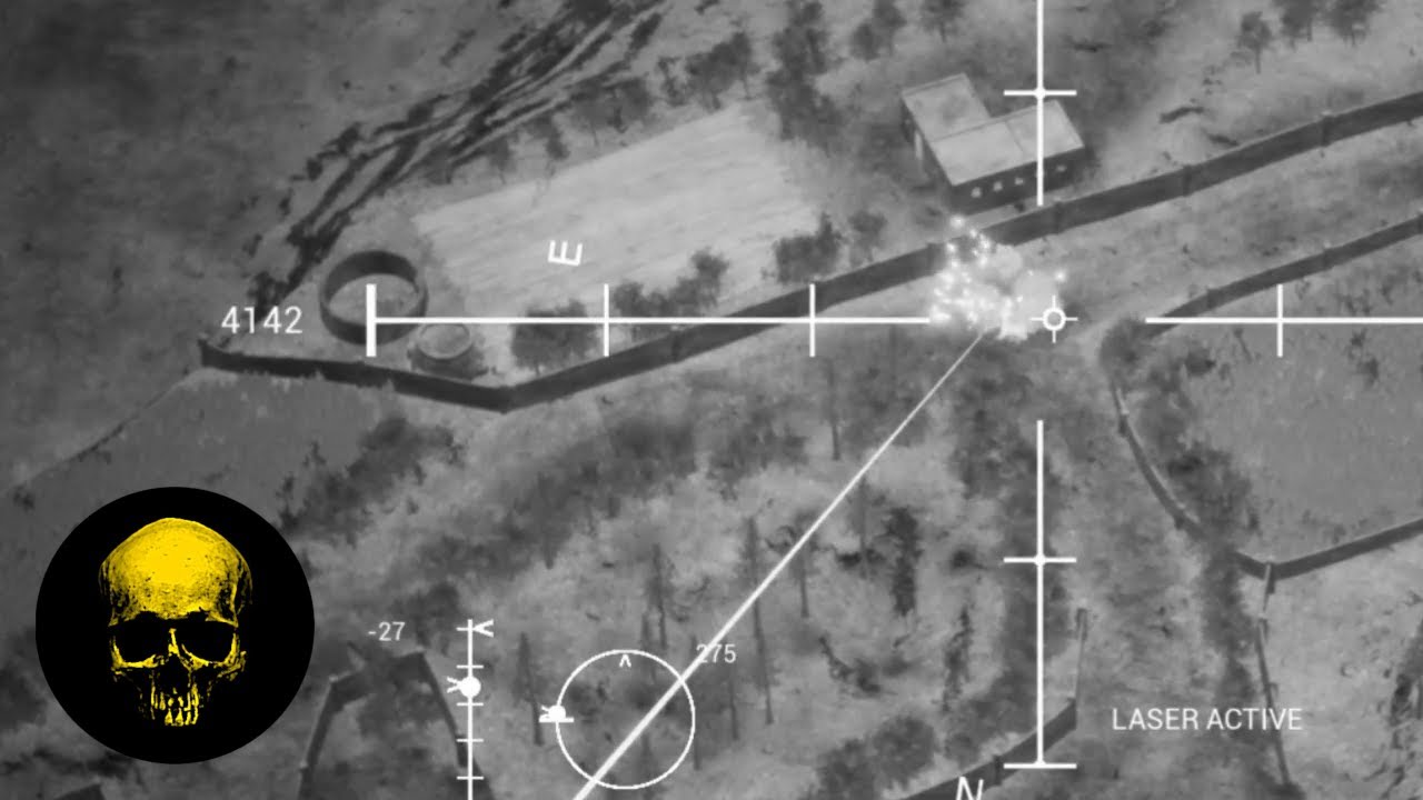 AC130 Gunship lases target and engages with Hellfire - Project Gunship - YouTube