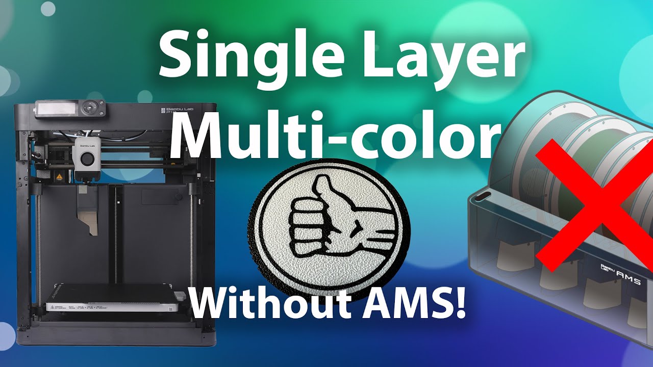 (No AMS) Flat Multicolor Printing // Bambu 3D Printing Tutorial - YouTube