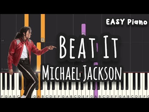 Michael Jackson - Beat It (Easy Piano, Piano Tutorial) Sheet