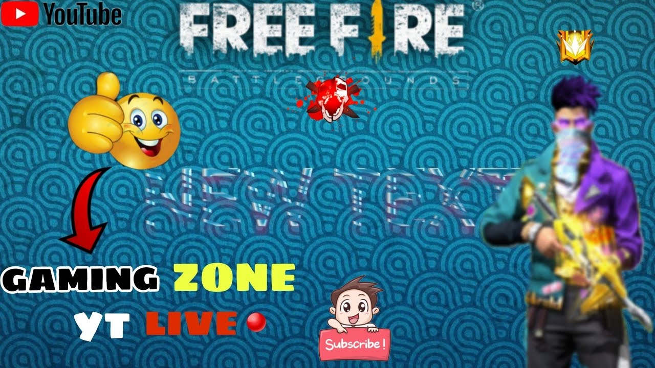 GAMING ZONE YT LIVE FF LIVE TODAY RANK GAME PLAY LIVE - YouTube