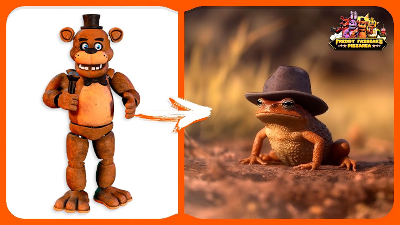 Five Nights at Freddy Characters as ANIMALS! - YouTube