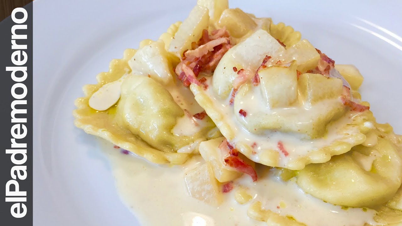 RAVIOLIS Caseros rellenos gorgonzola y pera | Recetas Fáciles - YouTube