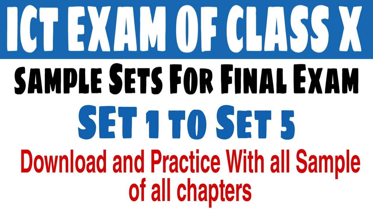 ICT Paper 2020 Sample Paper For Finals ||Class X|| Paper Code 402 - YouTube