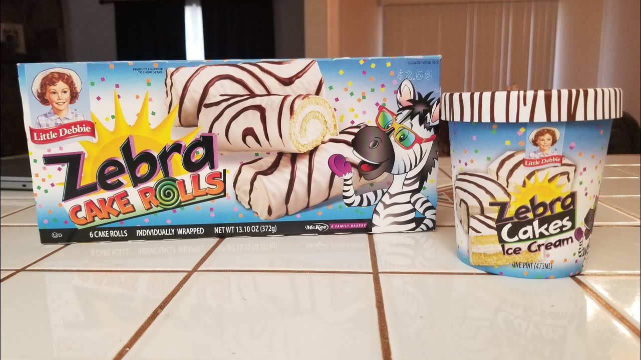 Zebra Cake Ice Cream taste test Little Debbie. - YouTube
