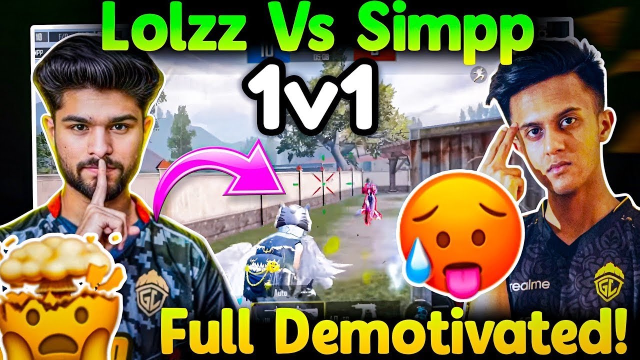 Lolzz vs Simpp Intense 1v1😱 Simpp Fully Demotivated😂😵‍💫 - YouTube