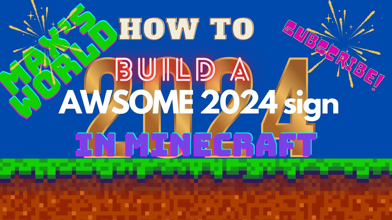 How to build a awsome 2024 sign in minecraft - YouTube