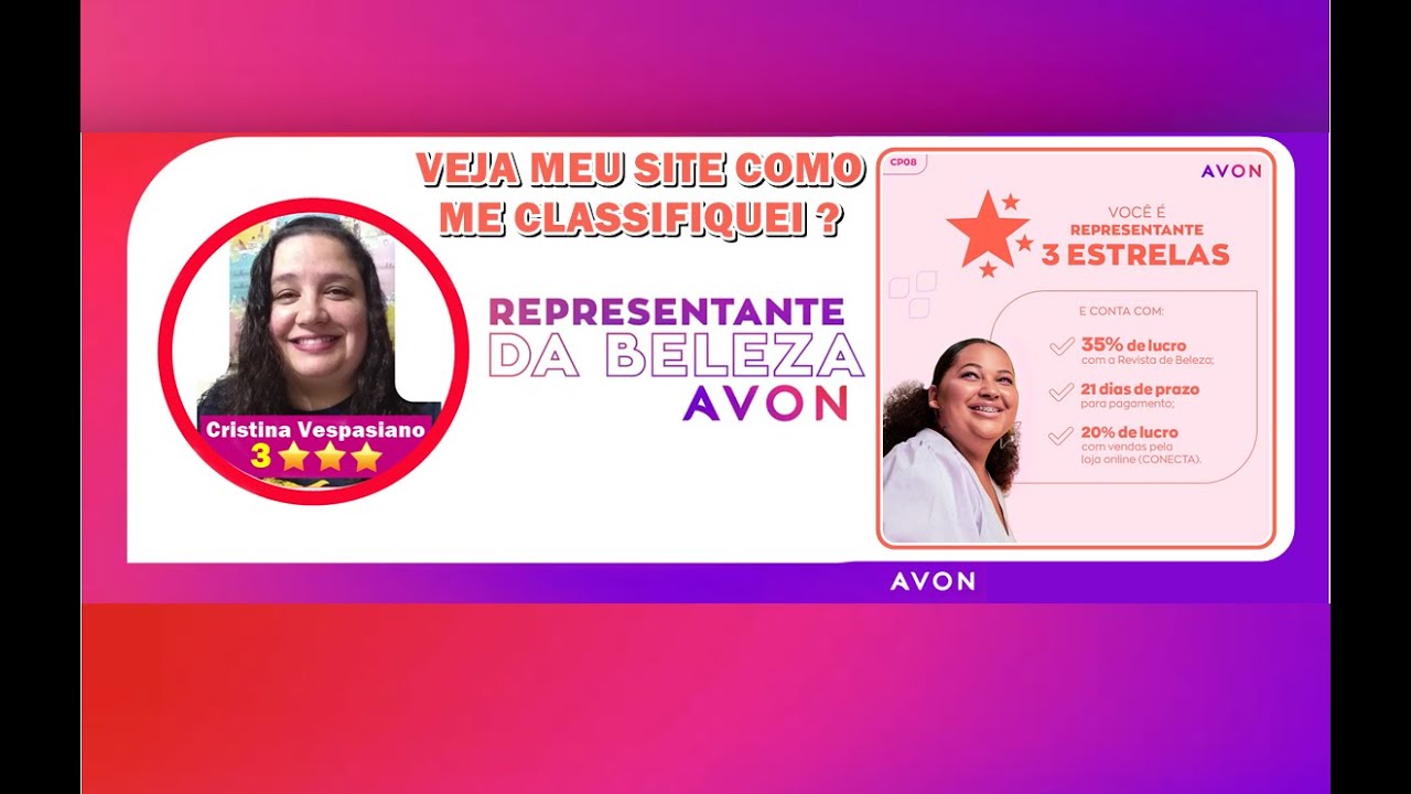 |#398 AVON 2021 | COMO ME CLASSIFIQUEI NO NOVO MODELO COMERCIAL AVON ...