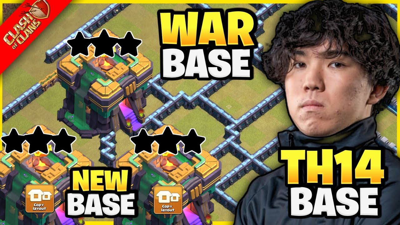 UNDEFEATED!! TH14 WAR BASE LINK 2023, TH14 ANTI 2 STAR WAR BASE 2023 ...