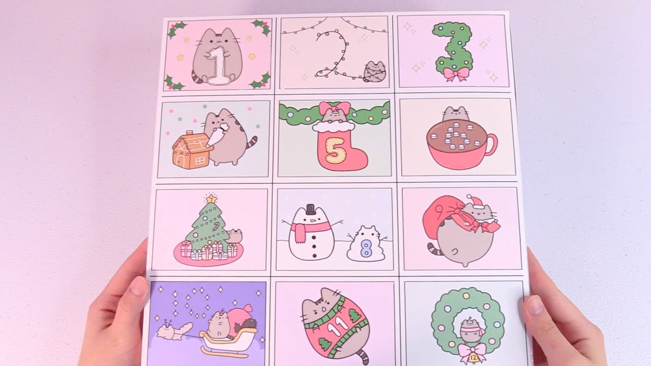 Pusheen Advent Calendar Paper DIY | ASMR - YouTube