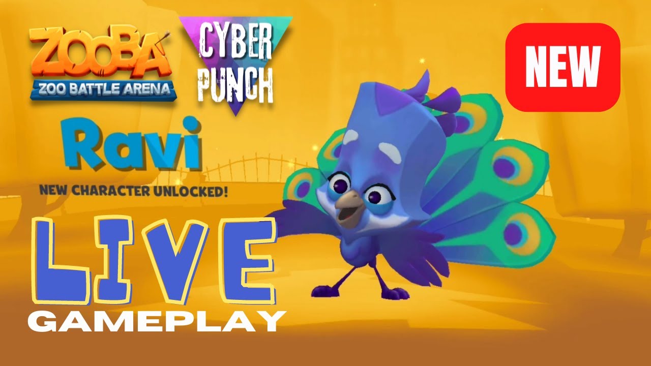 🔴 Ravi the peacock. New Character in Zooba LIVE #104 Cyber Punch - YouTube