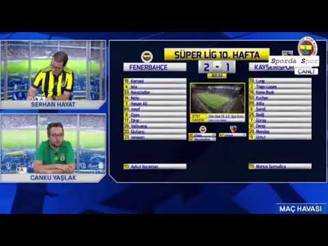 10.hafta Fenerbahçe - Kayserispor 3-3 Maç Anında Fenerbahçe Tv'de Goller
