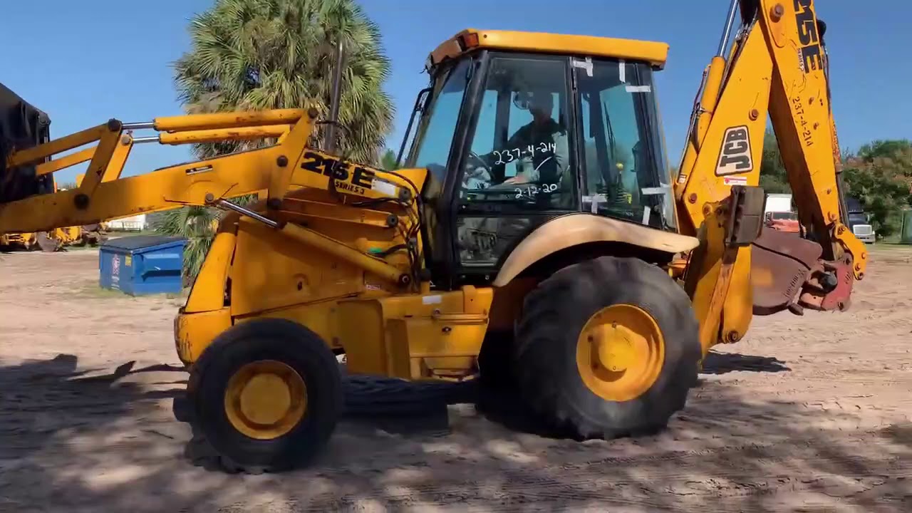 JCB 215E Backhoe - YouTube