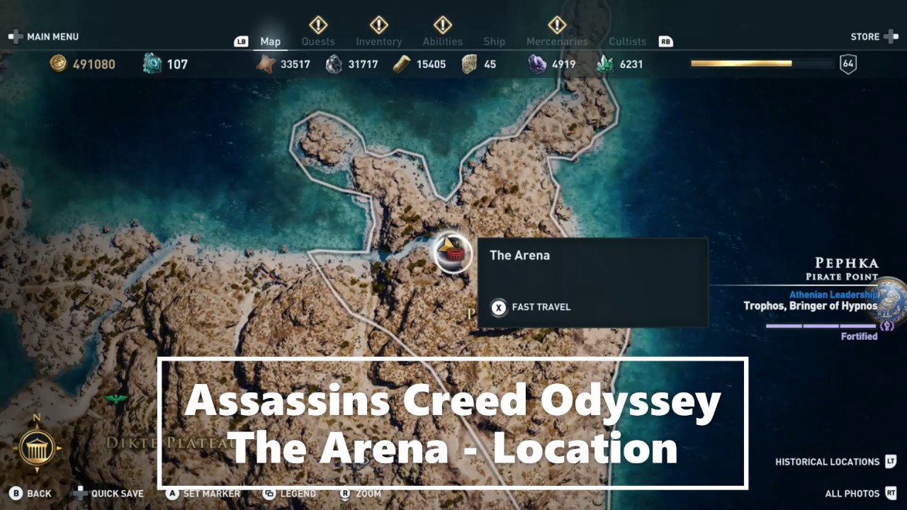 The Arena / Location / Assassins Creed Odyssey - YouTube