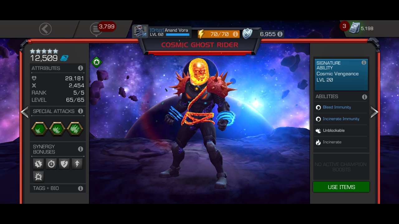 Cosmic Ghost Rider - How to use Cosmic Ghost Rider in MCOC. - YouTube