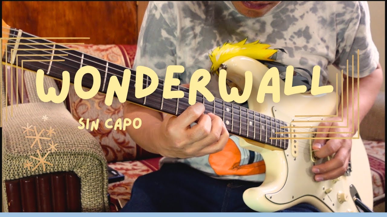 wonderwall guitar cover sin capo - YouTube