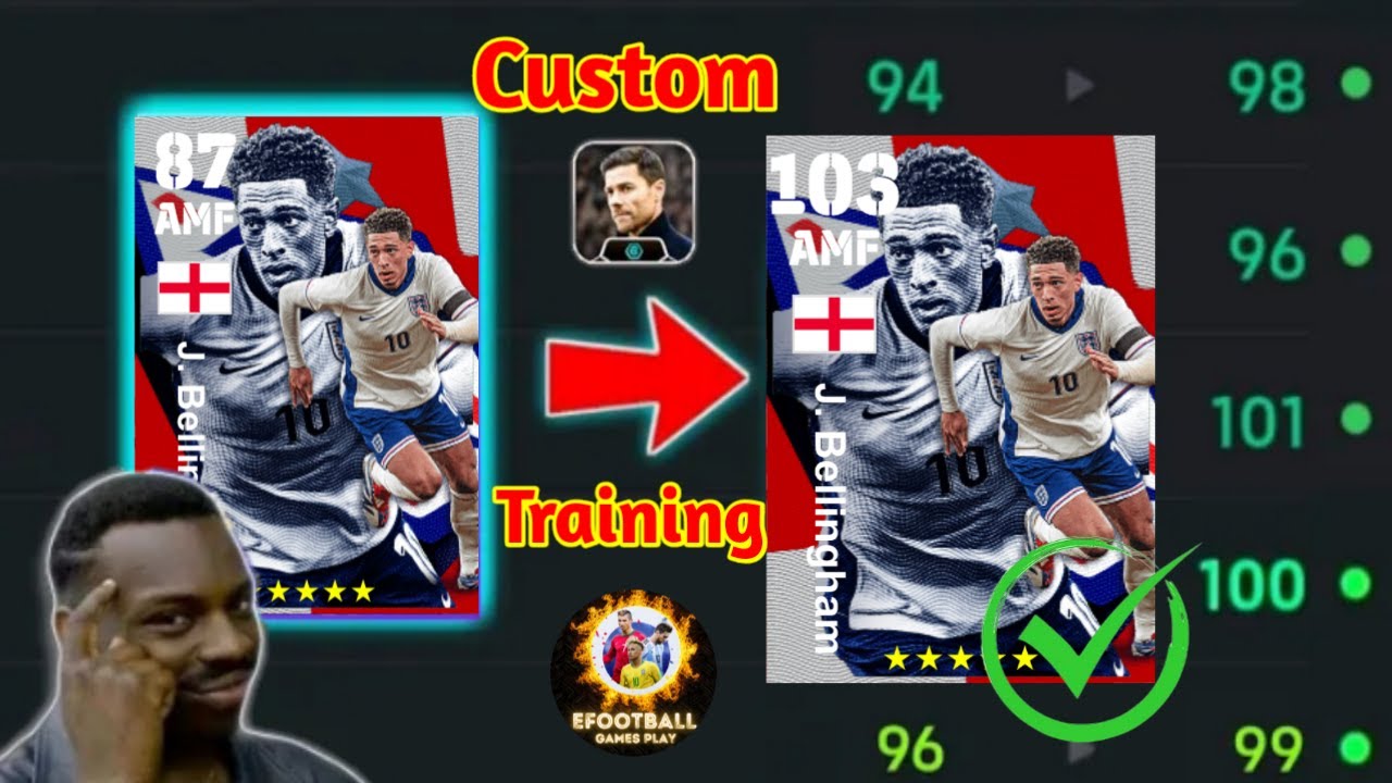 How To Train England Pack J. Bellingham In eFootball 2024 | Bellingham ...