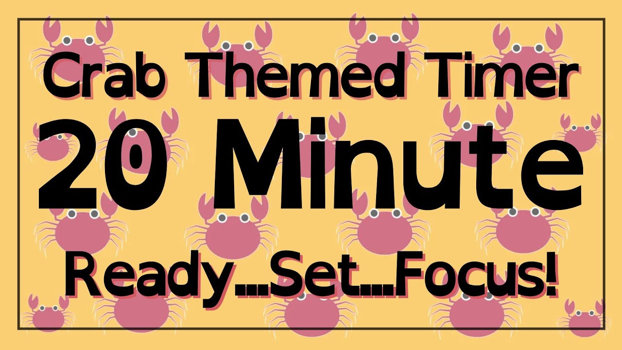🦀 20-Minute Beach Crab Countdown Timer | Summer Classroom Timer for ...