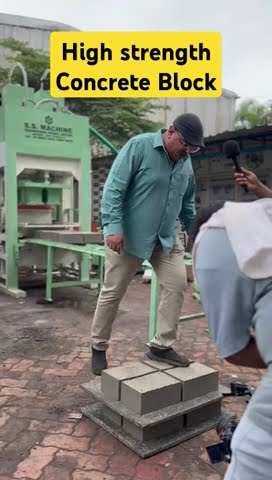 High strength concrete block making machine #blockmakingmachine - YouTube