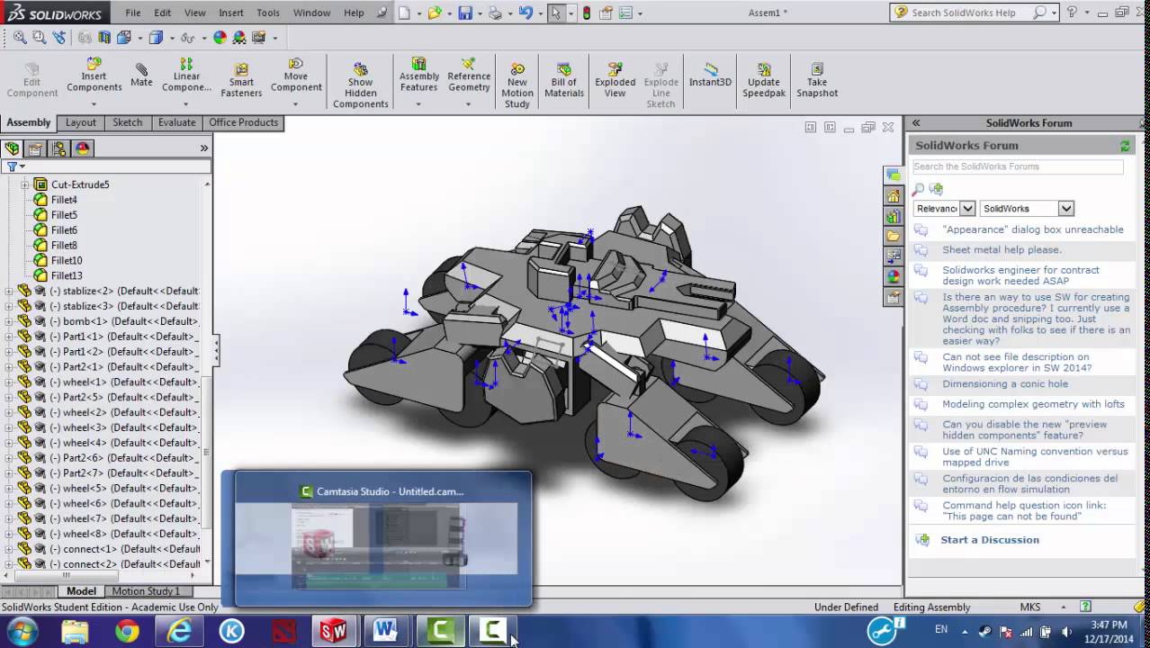 Solidworks seiga tank--starcraft 2 - YouTube