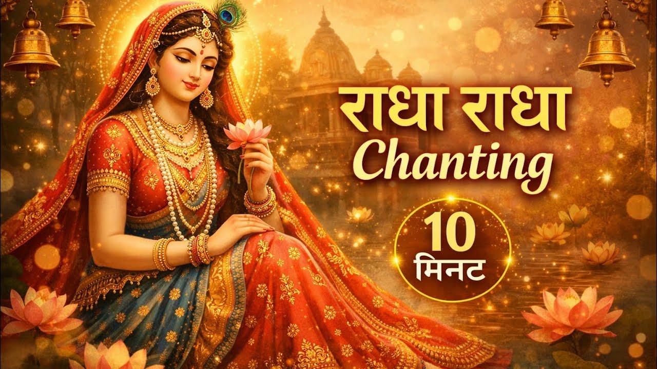 राधा राधा नाम जप | Radha Chanting for Peace & Meditation - YouTube